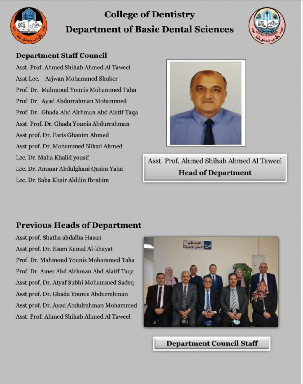 Department of Basic Sciences – College of Dentistry