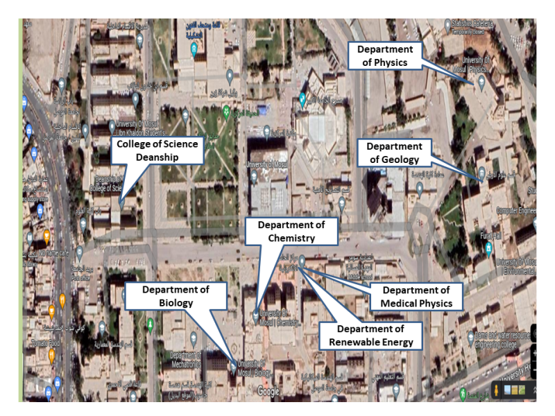 Deanery & Departments Locations – College of Science